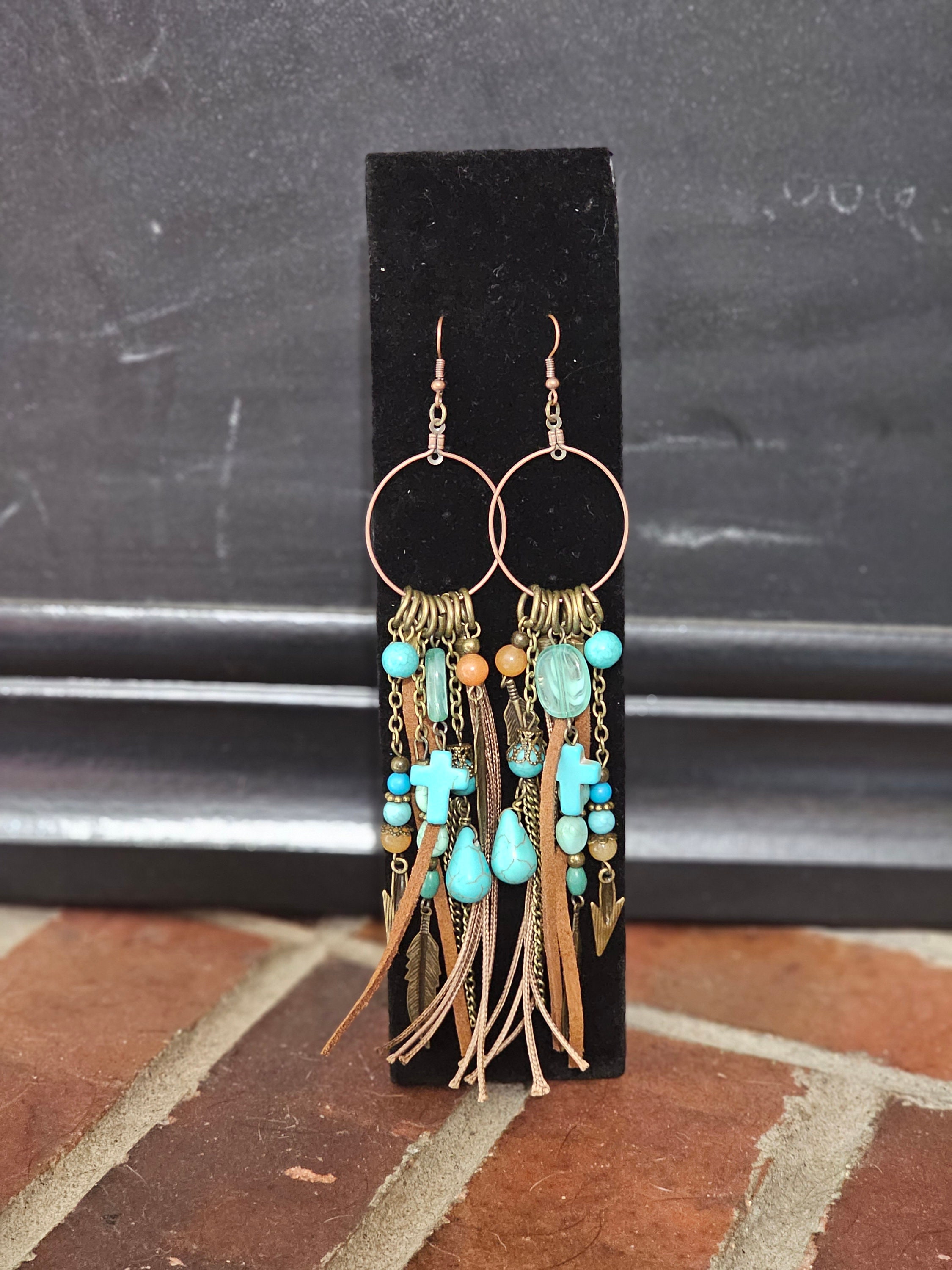 Boho Dangle Earrings - Etsy