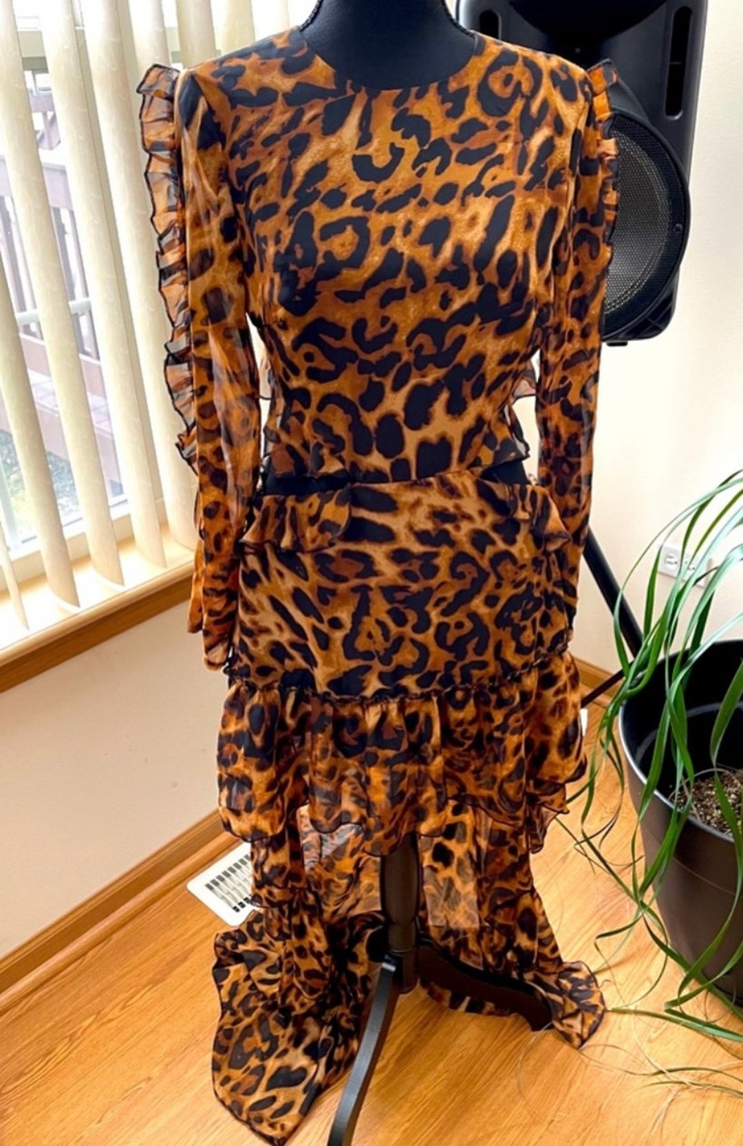 Leopard Print High/low Backless Dress - Etsy