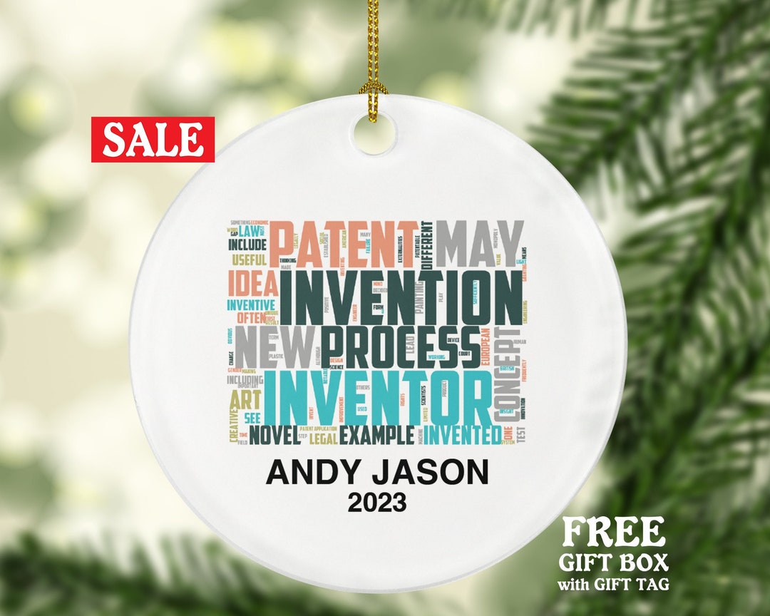 Personalized Inventor Word Art Christmas Ornament, Innovation and ...
