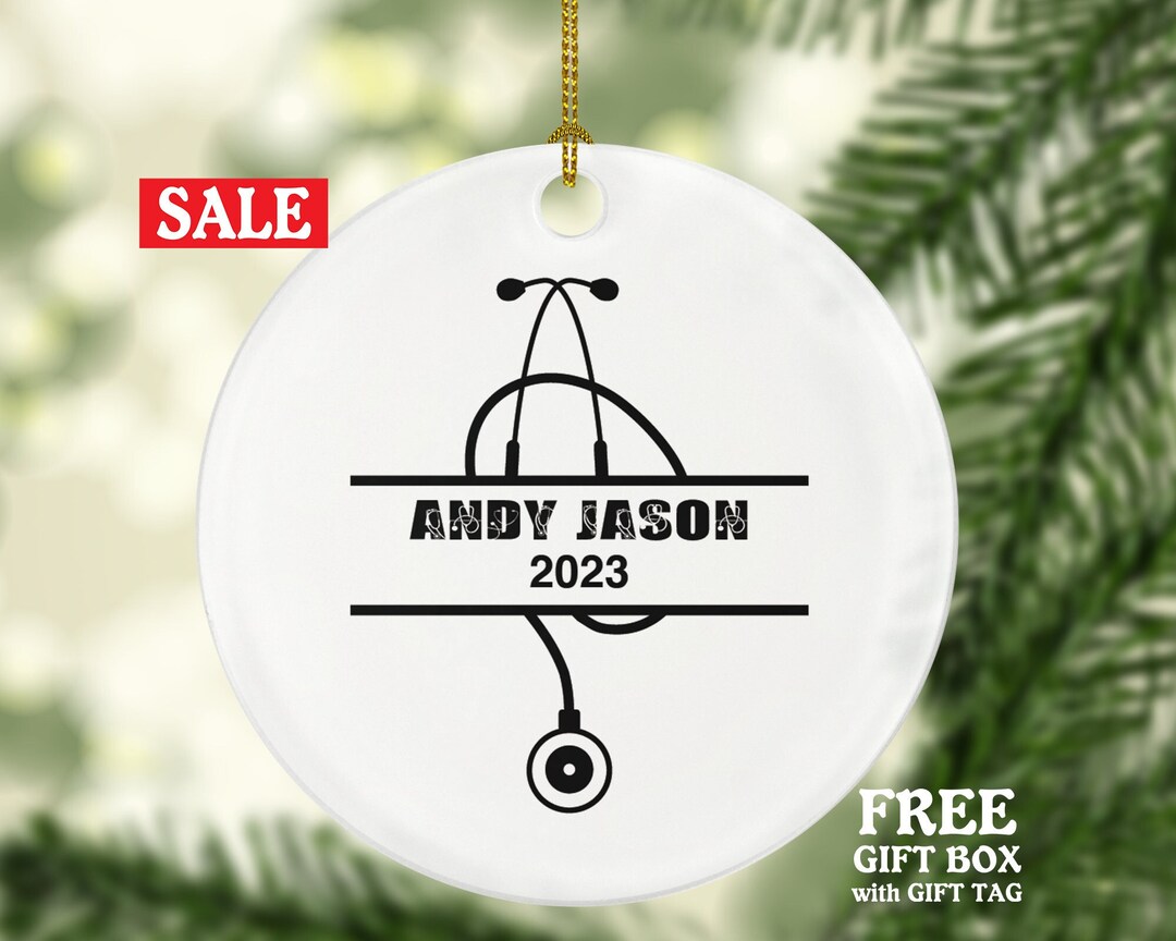 Stethoscope Medical Doctor Christmas Ornament Personalized, Health ...
