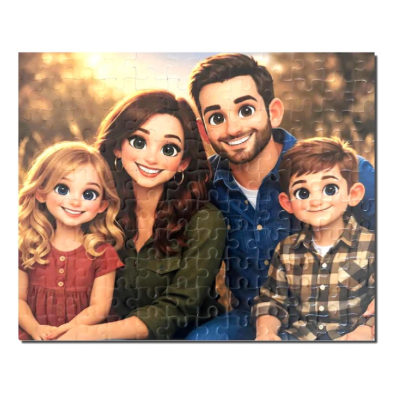 Personalized Cartoon Photo Puzzle – Custom Jigsaw 120 Pieces Puzzle ...