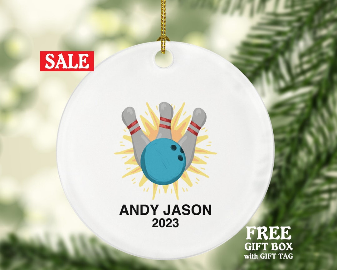 Bowling Christmas Ornament Personalized - Bowling Ball and Pin Strike ...