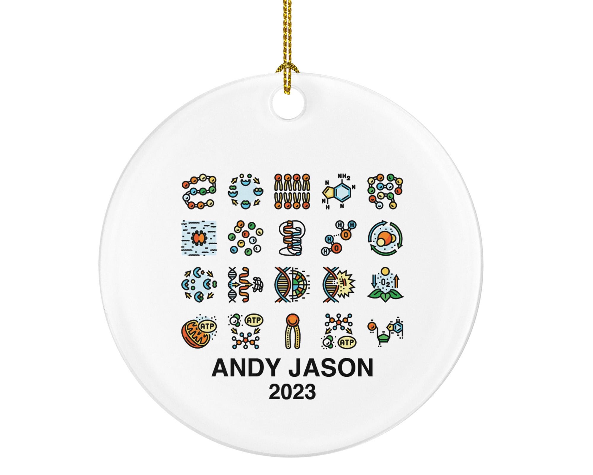 Biology Science ATP DNA STEM Christmas Ornament Personalized Biologist ...