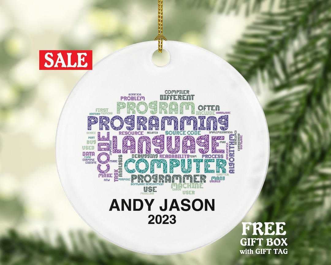 Programmer Christmas Ornament Personalized - Computer Programming ...