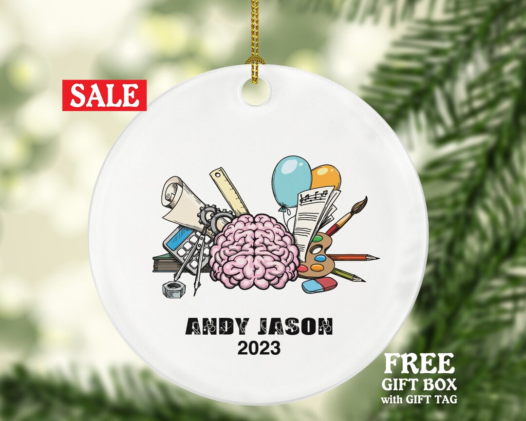Brain Lobes Psychology Christmas Ornament Personalized Human Clinic ...