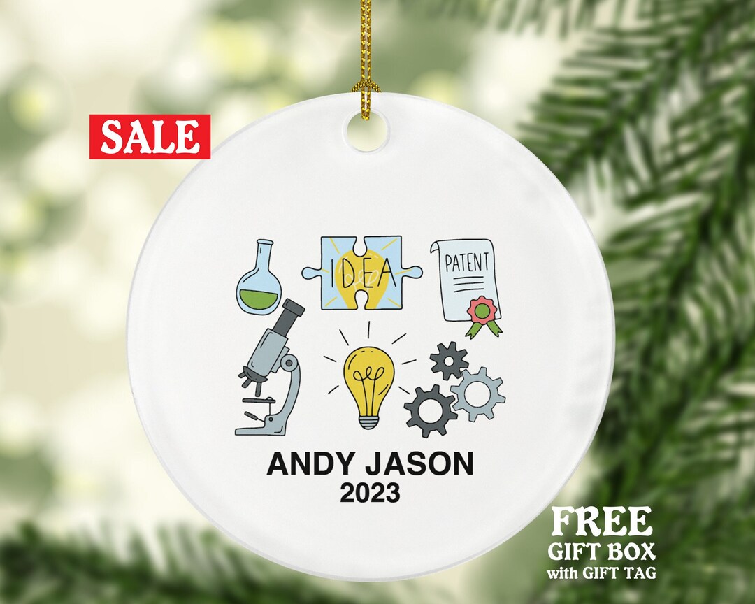 Inventor Christmas Ornament Personalized - Creative Creativity Coworker ...