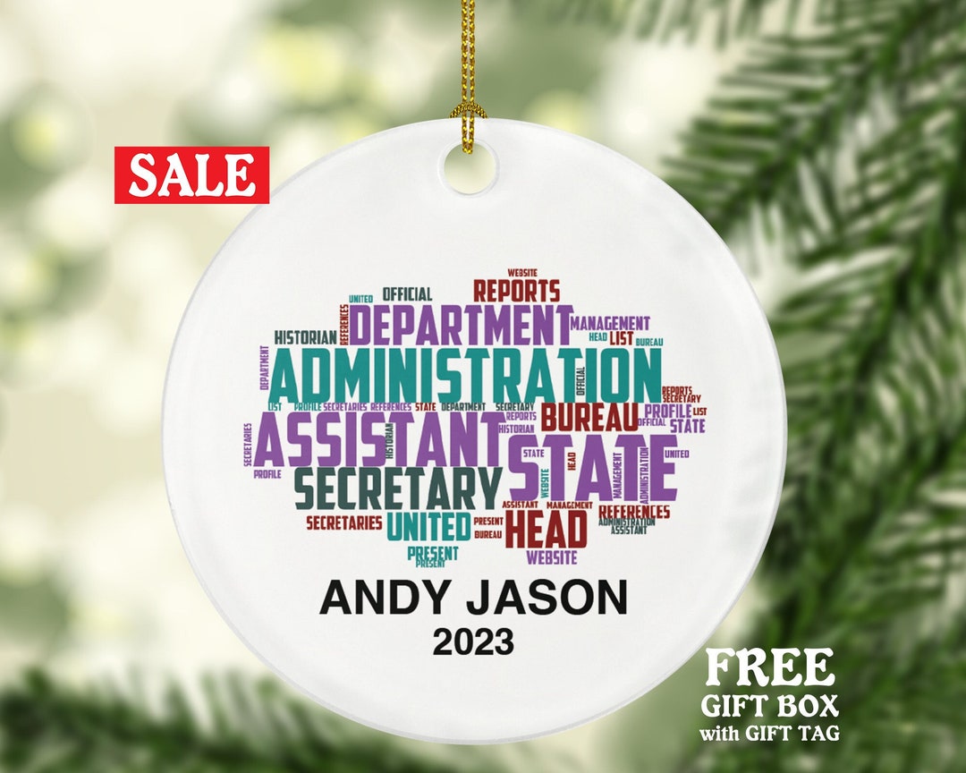 Administration Assistant Word Art Christmas Ornament Personalized ...