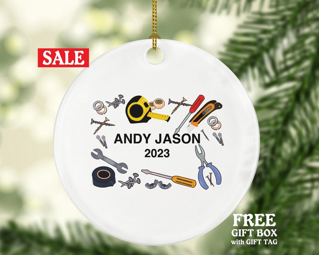 Personalized Handy Man Builder Christmas Ornament, Construction, Home ...