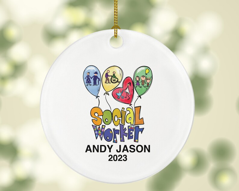 Social Worker Christmas Ornament Personalized community Family ...
