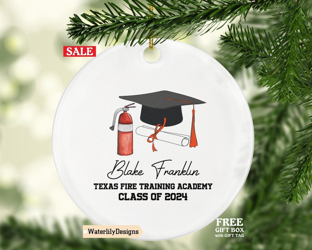 Personalized Fire Academy Graduation Ornament, Custom Firefighter Grad ...