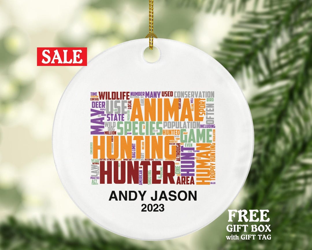 Personalized Hunting Word Art Keepsake – Custom Decor for Hunters ...