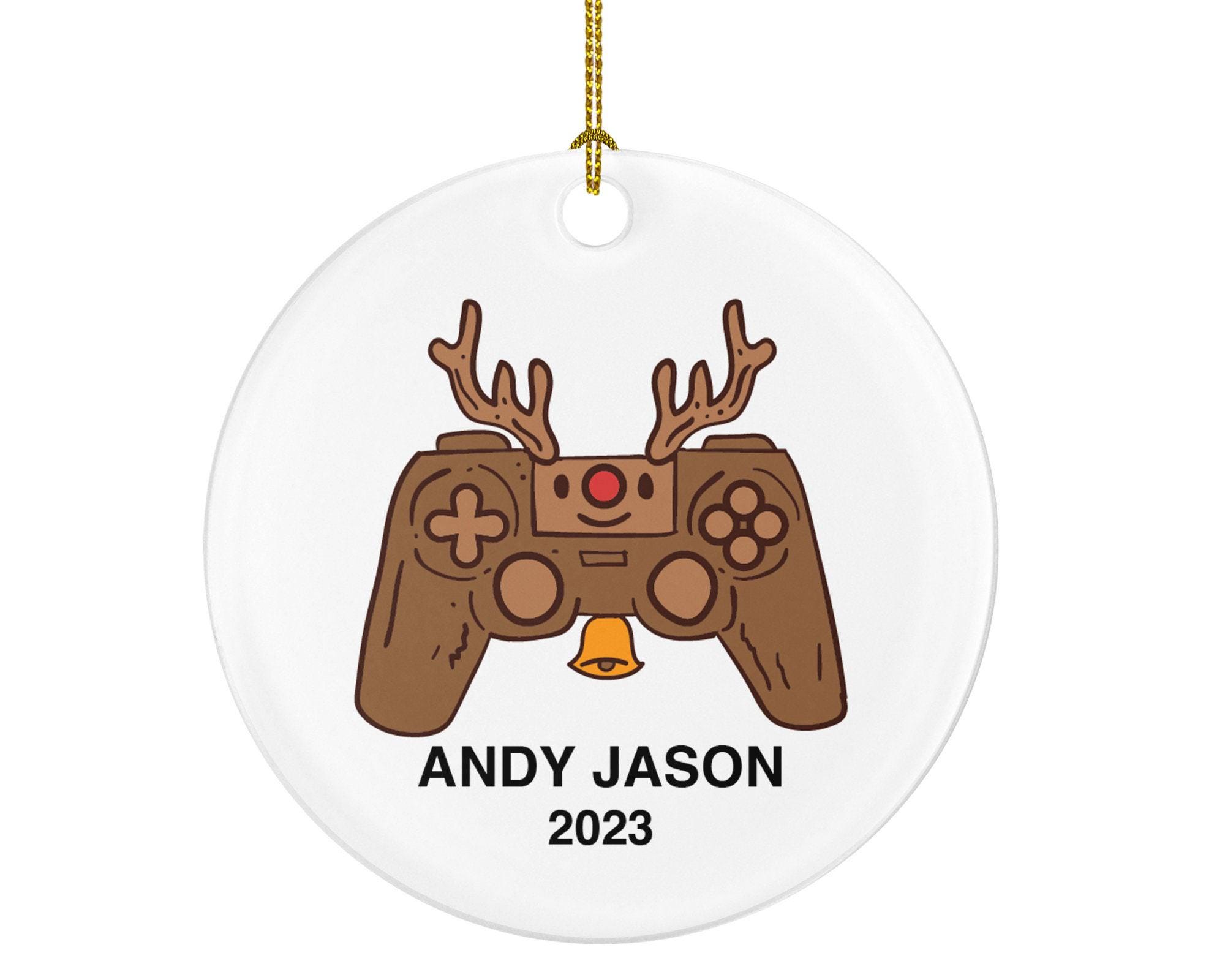 Video Gamer Joystick Controller Santa Christmas Ornament Personalized ...