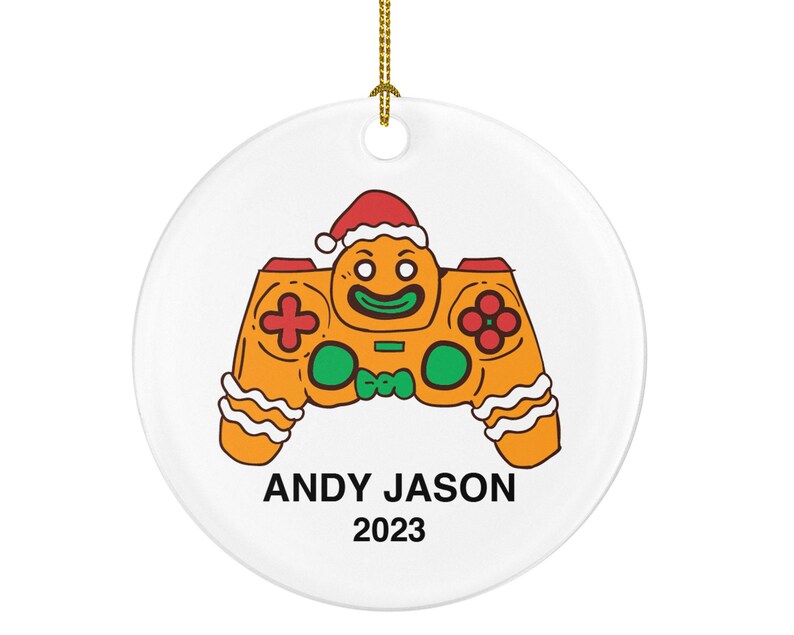 Video Gamer Joystick Controller Santa Christmas Ornament Personalized ...