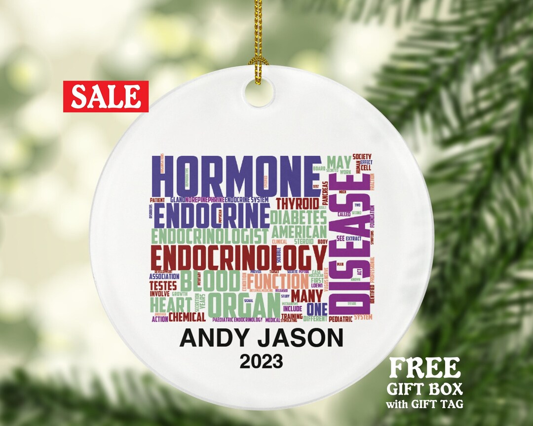 Endocrinology Christmas Ornament Personalized - Endocrinologist Hormone ...