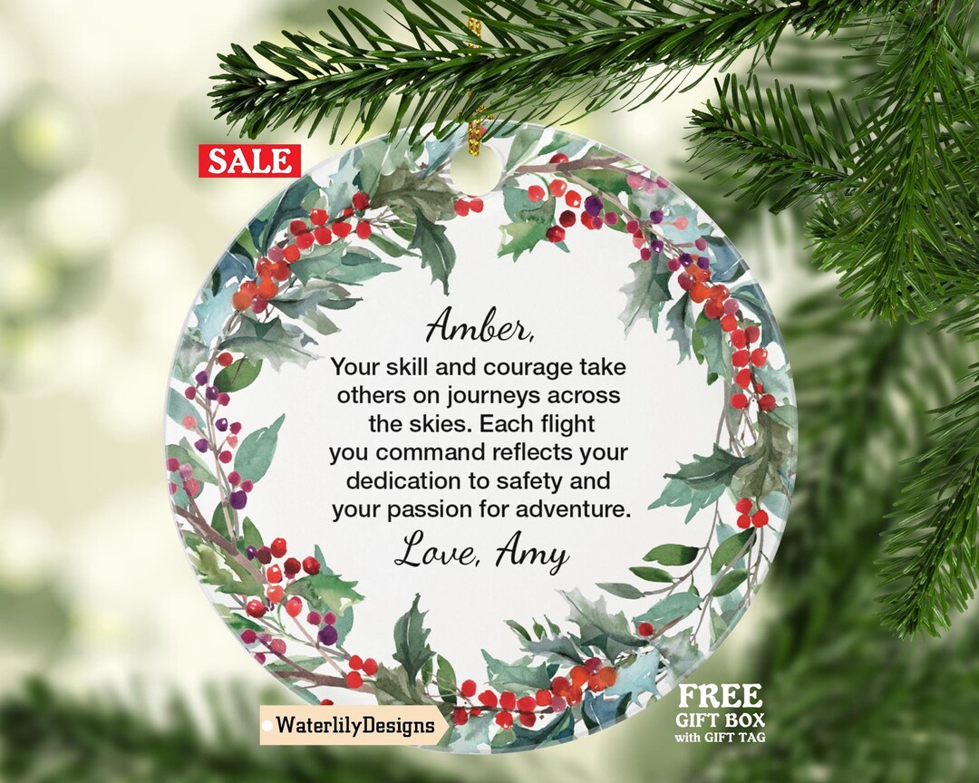 Personalized Pilot Quote Ornament Custom Gift for Aviators, Unique ...