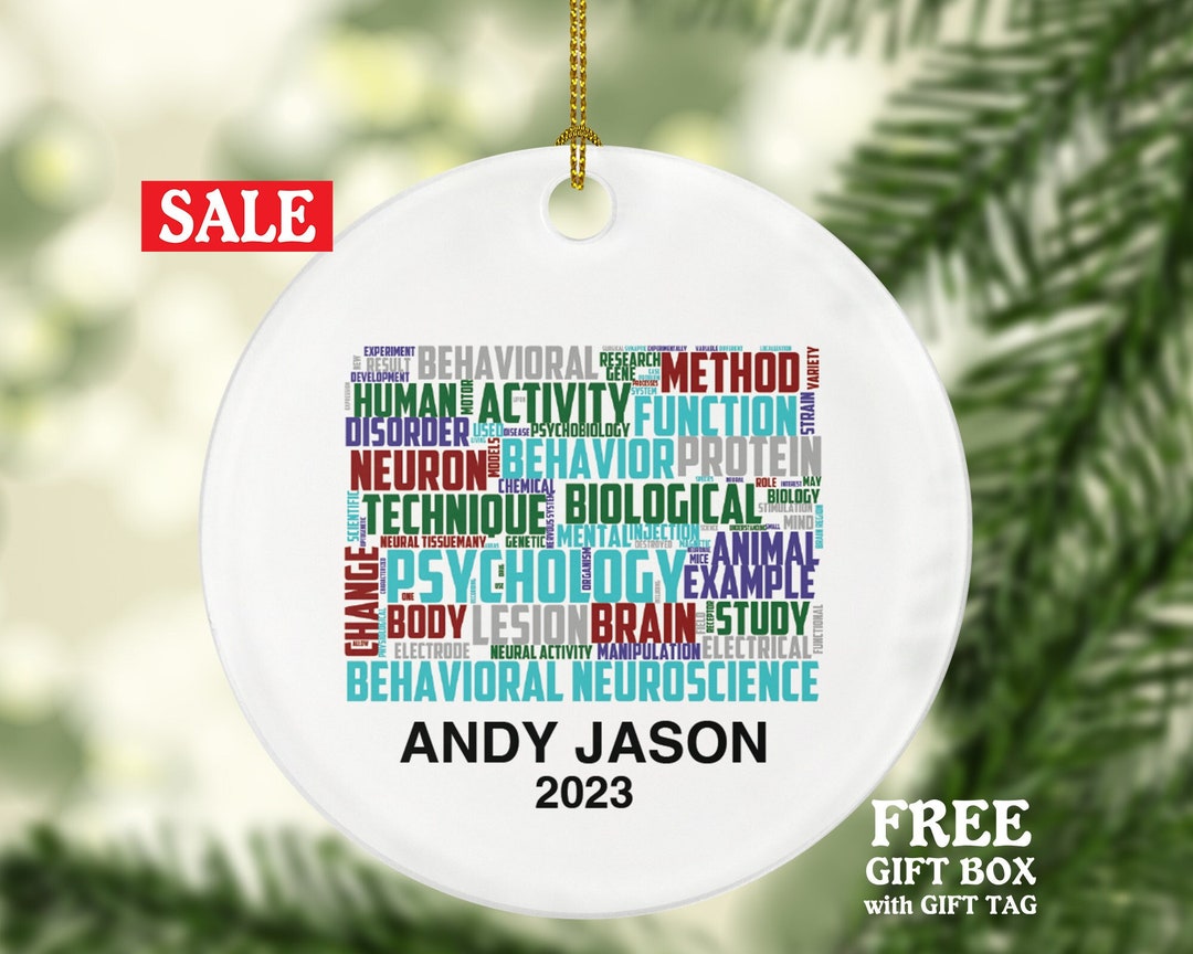 Behavioral Neuroscience Psychology Christmas Ornament Personalized ...