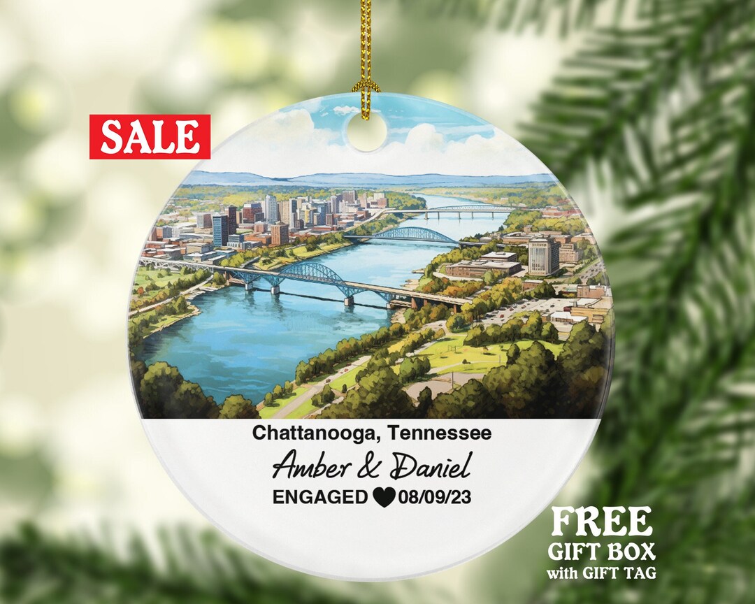 Chattanooga Tennessee TN Travel Ornament, Engaged Married Family ...