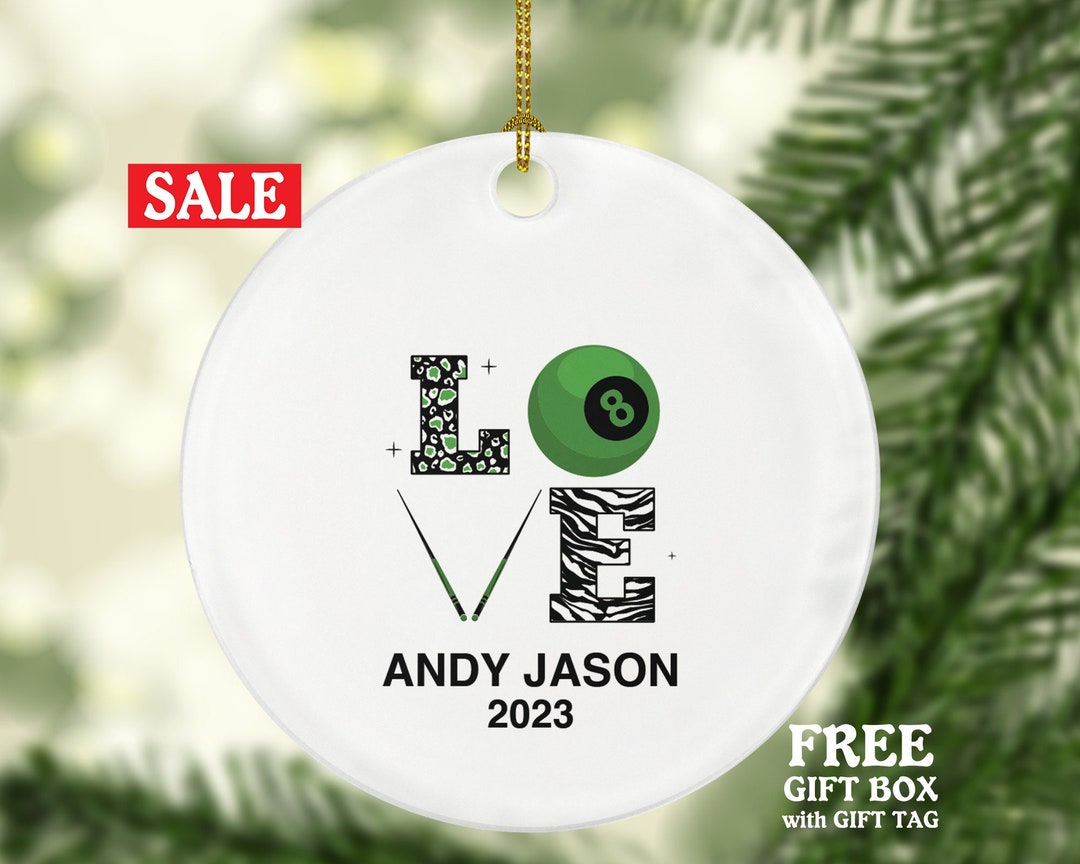 Billiard Game Player Christmas Ornament Personalized - Pool Table ...