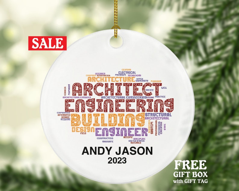 Building Engineering Christmas Ornament Personalized - Etsy