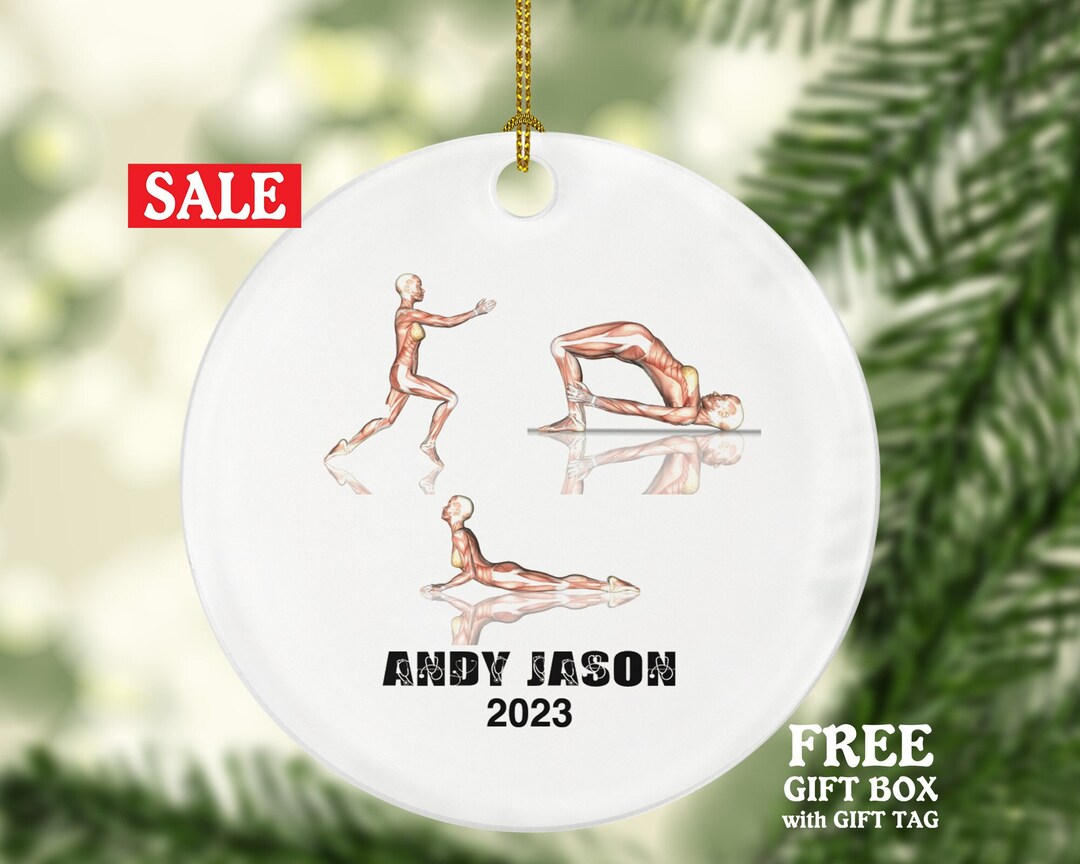 Stretching Pose Human Muscles Christmas Ornament Personal Trainer ...