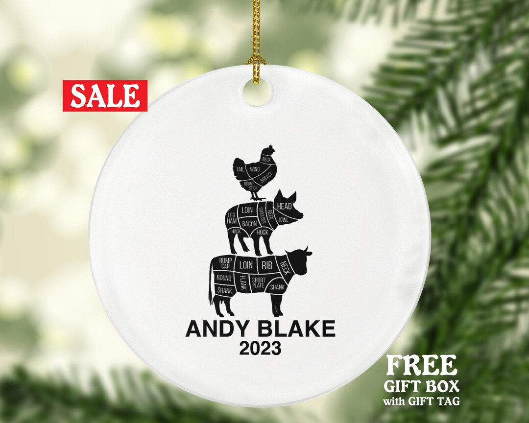 Personalized Butcher Christmas Ornament, Meat Store Workers, A ...