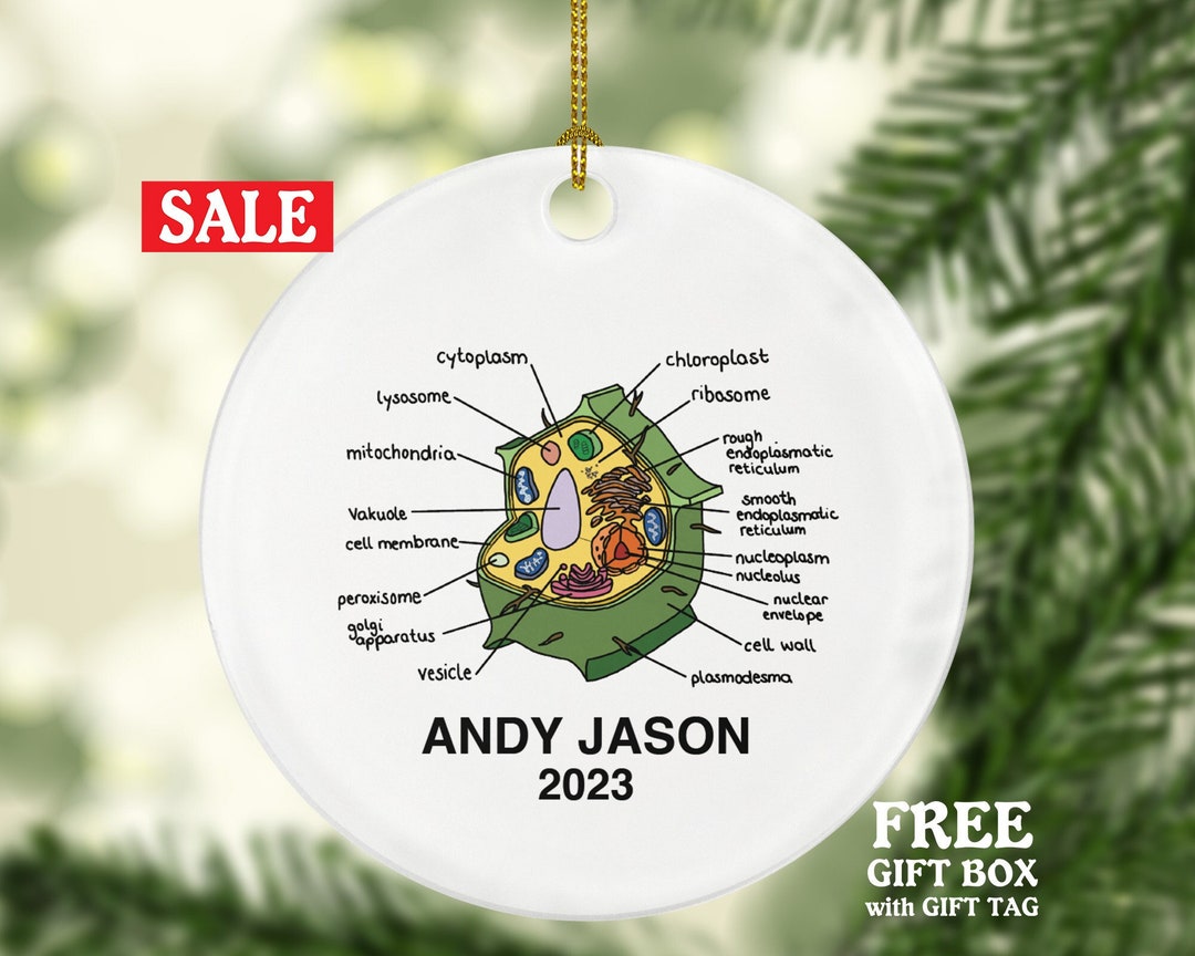 Plant Cells Science STEM Biology Christmas Ornament Personalized ...