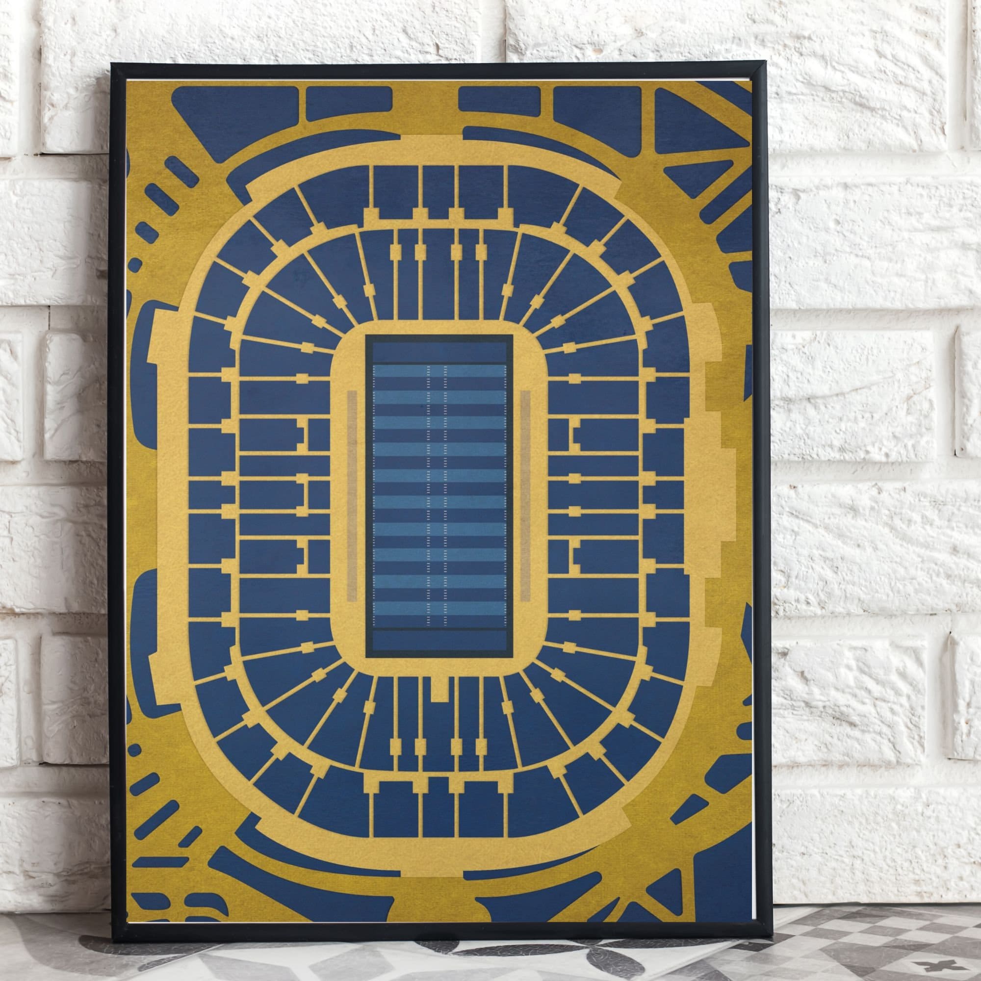 Abstract Pro Sports Stadiums Art Print Colorful Digital - Etsy