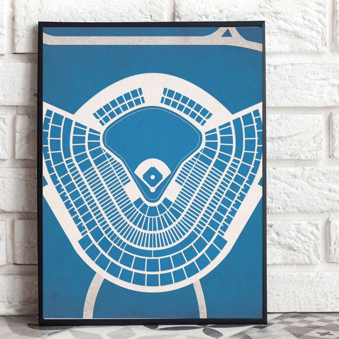Sports Stadiums LA Dodgers Art Print Colorful Digital Graphic Instant ...