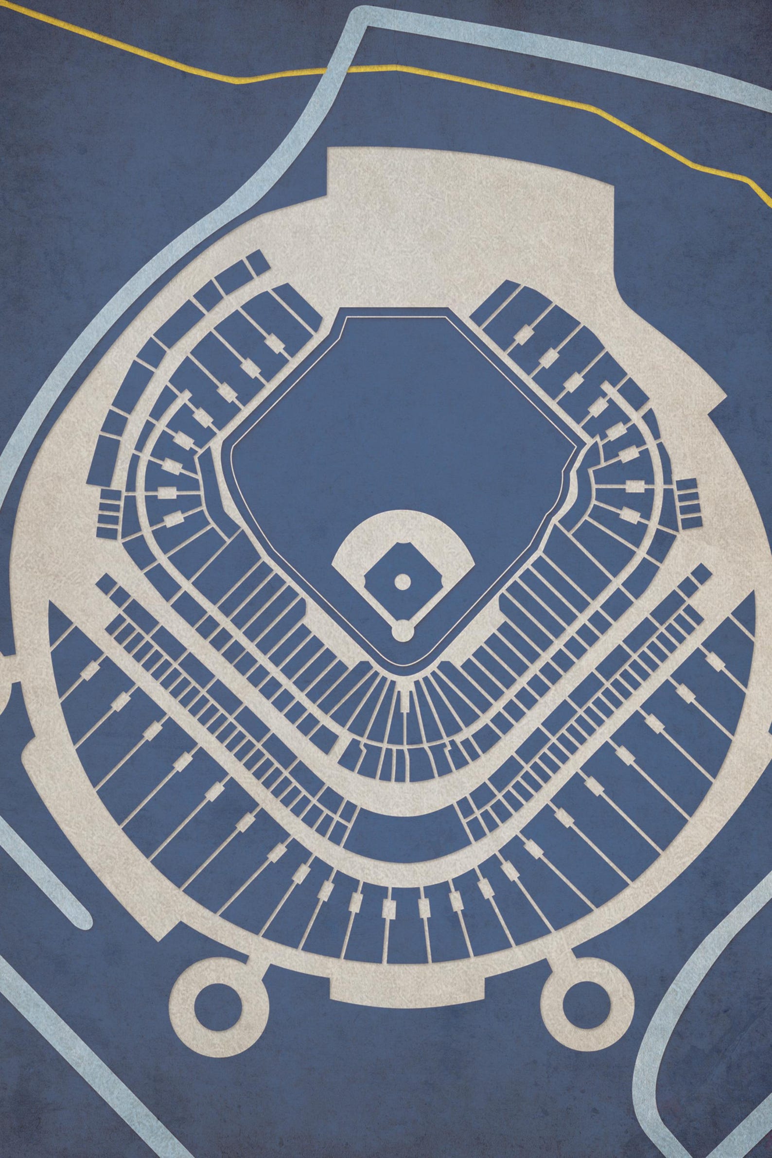 Tampa Bay Rays Tropicana Field Stadium Map | Modern MLB Print (digital ...