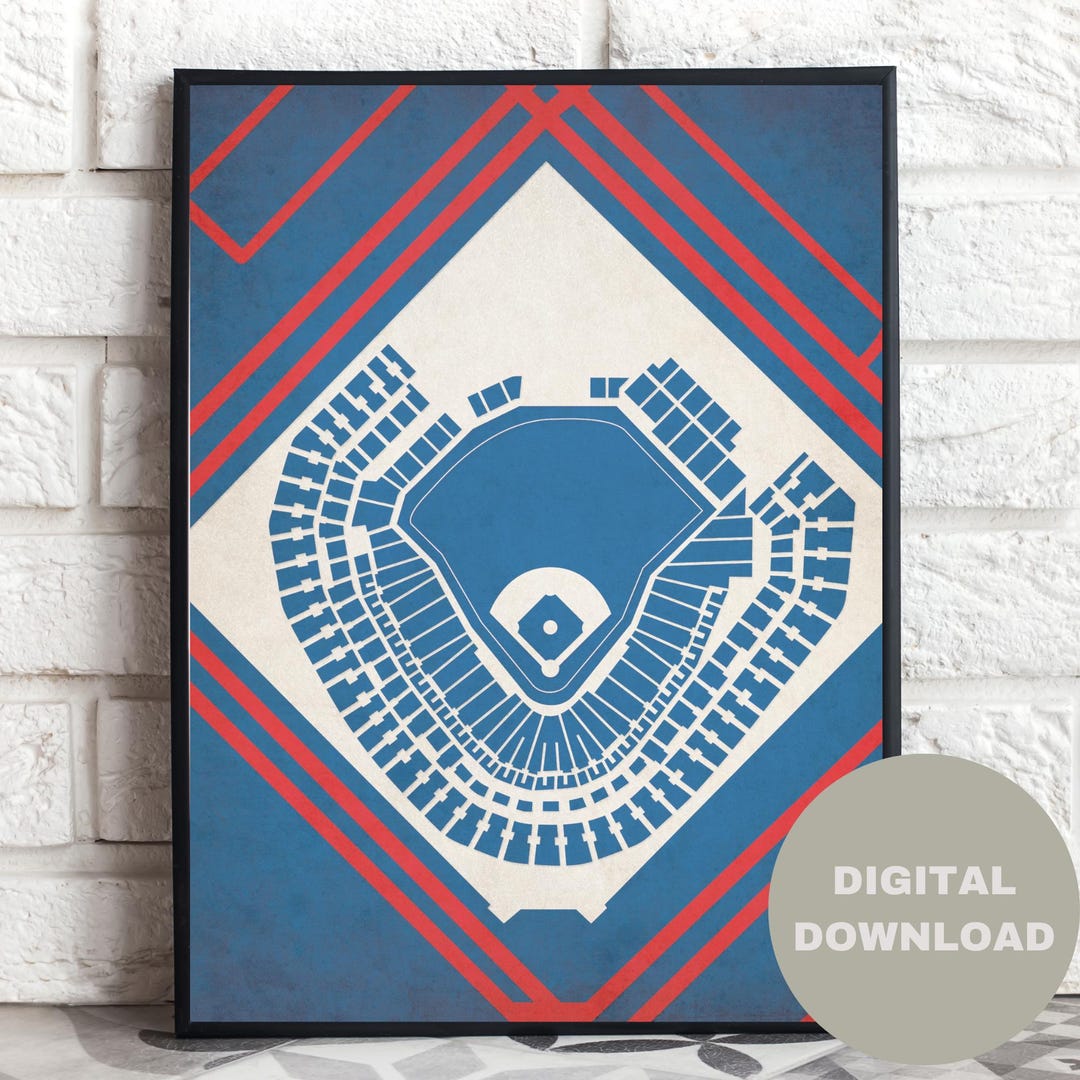 Globe Life Field Map Art | Texas Rangers Stadium Print (digital ...