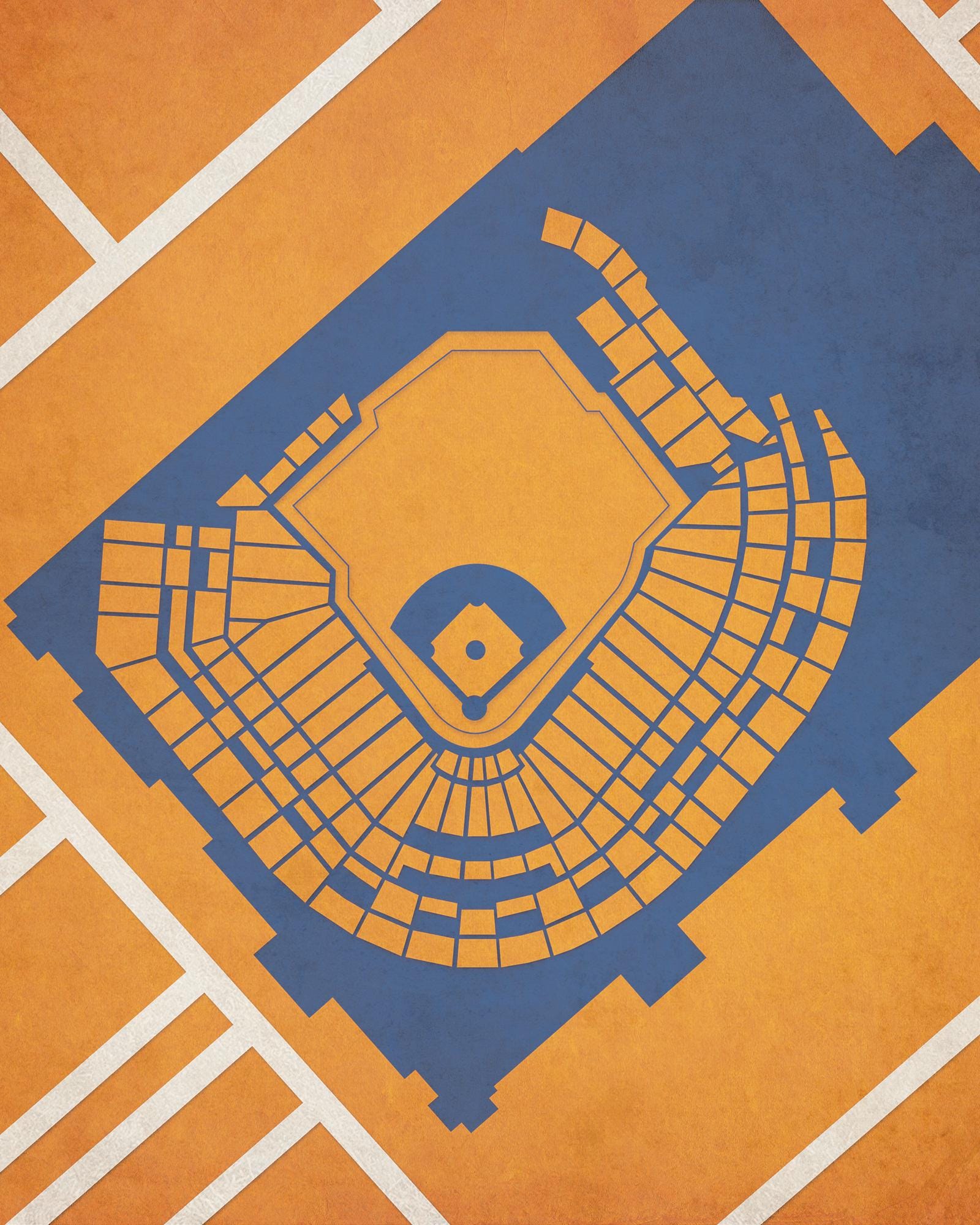 Minute Maid Park Stadium Map Art | Houston Astros Baseball (digital ...
