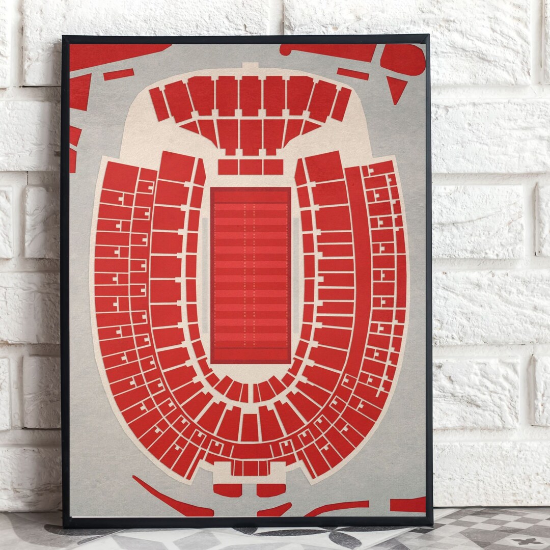 Ohio State Stadium Art Print, Colorful Sports Venue (digital Download ...