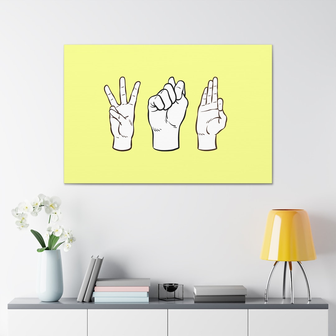 Sign Language Digital Print - 'WTF' Hand Gesture Art - Instant Download ...