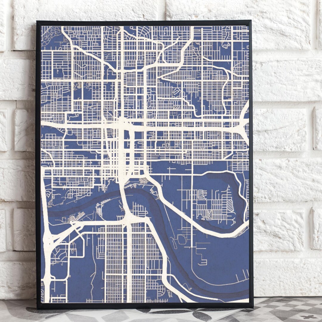 Creighton University Map Art Print, College Wall Decor (digital ...