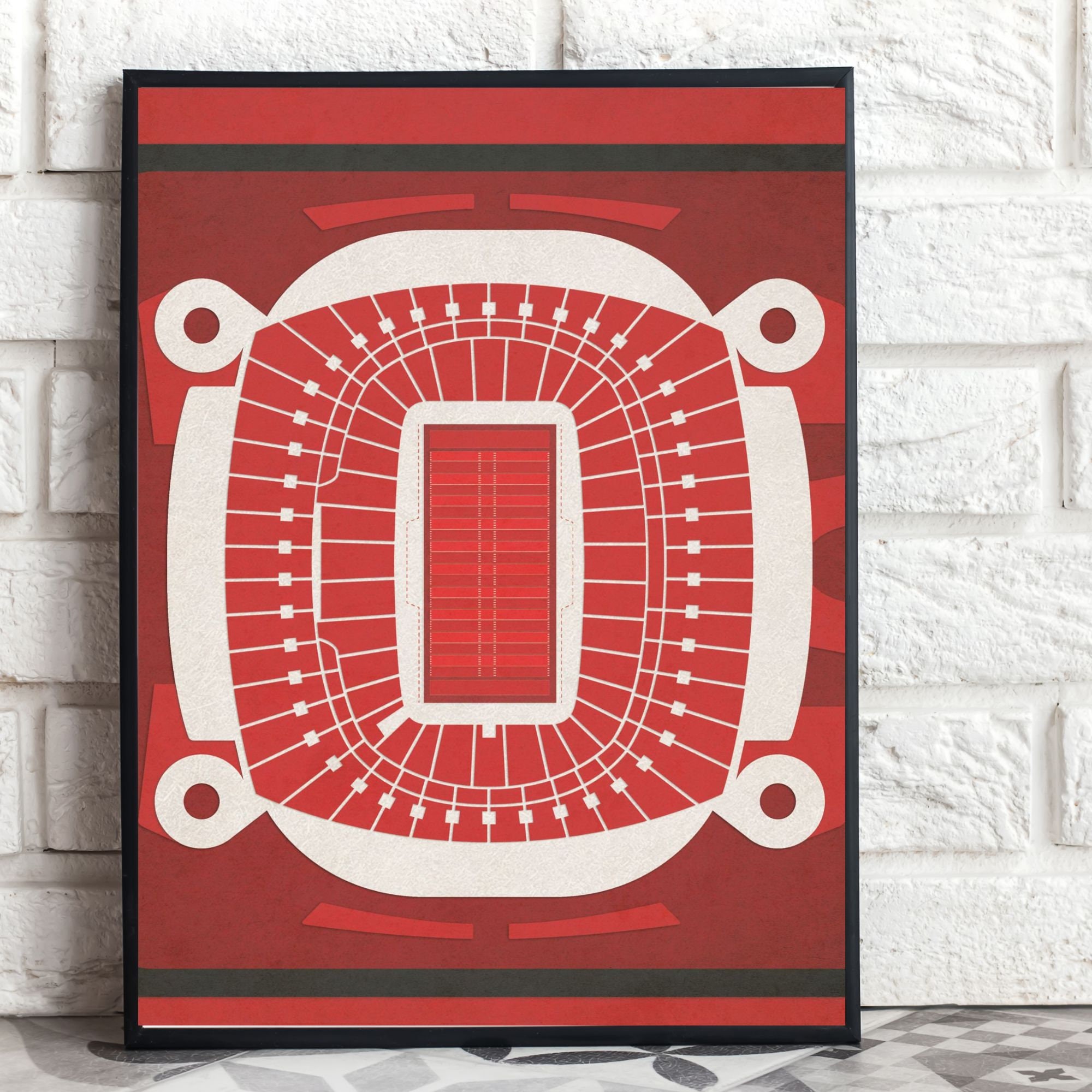 Abstract Sports Stadiums NY Yankees Art Print Colorful Digital Graphic ...