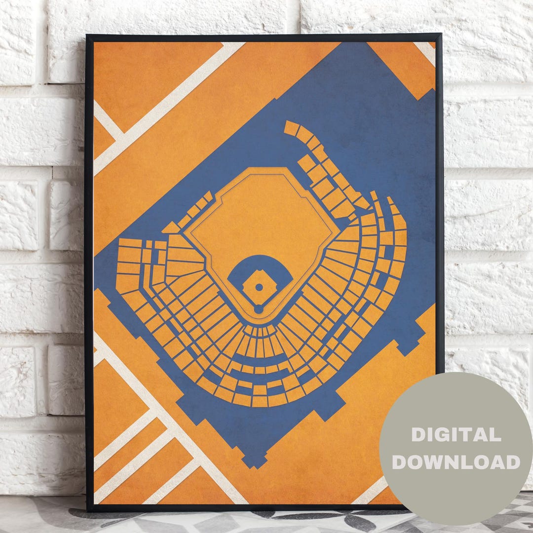Minute Maid Park Stadium Map Art | Houston Astros Baseball (digital ...