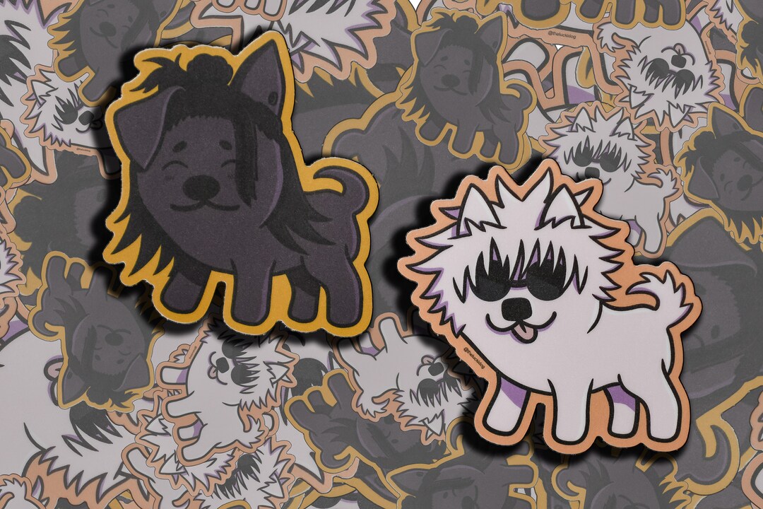 Gojo and Geto Dogs Vinyl Matte Stickers - Etsy