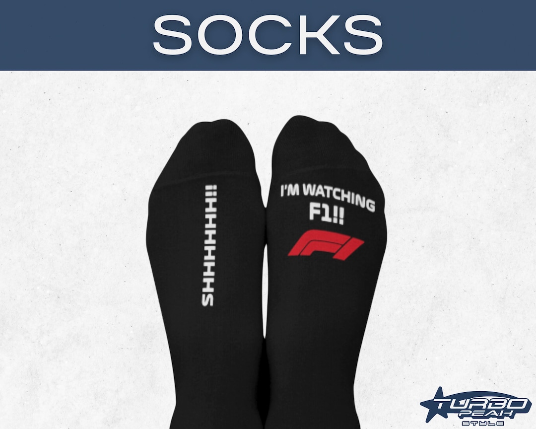SHHH Im Watching F1 Sock, Custom Socks, Formula 1 Socks - Etsy
