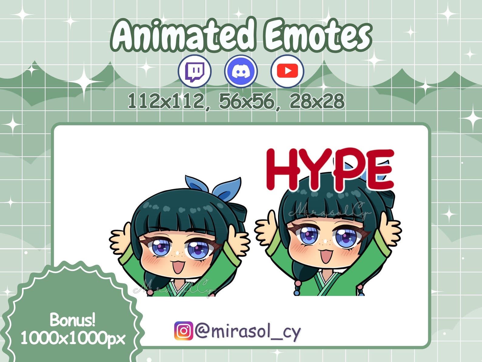 Animated Mao Mao Emote, Hype Emotes, the Apothecary Diaries, Kusuriya ...