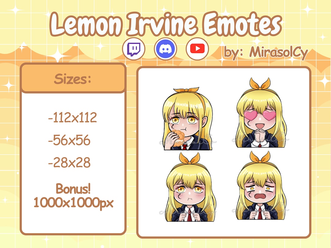 Lemon Irvine Twitch Emotes | Mashle: Magic and Muscles Discord Emote ...