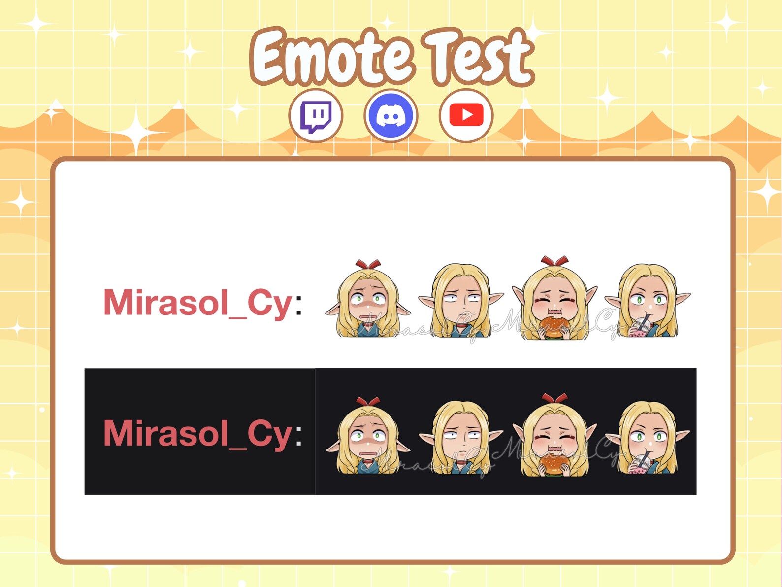 Cute Marcille Discord Emotes, Dungeon Meshi Twitch Emote Pack ...