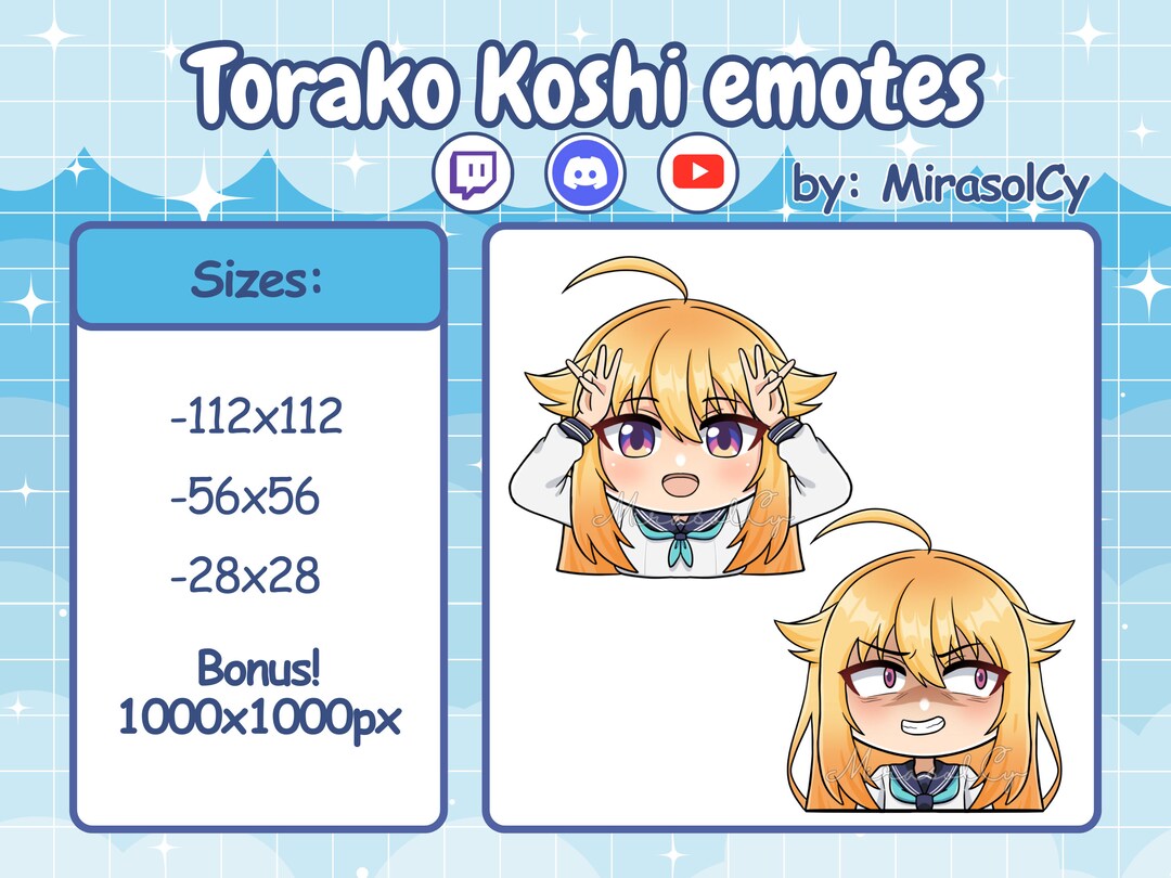 Torako Koshi Emotes, My Deer Friend Nokotan Twitch Emotes, Anime Girl ...