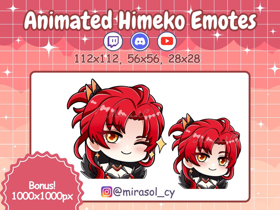 Animated Murata Himeko Emotes, Honkai: Star Rail Emotes, Himeko Wink ...