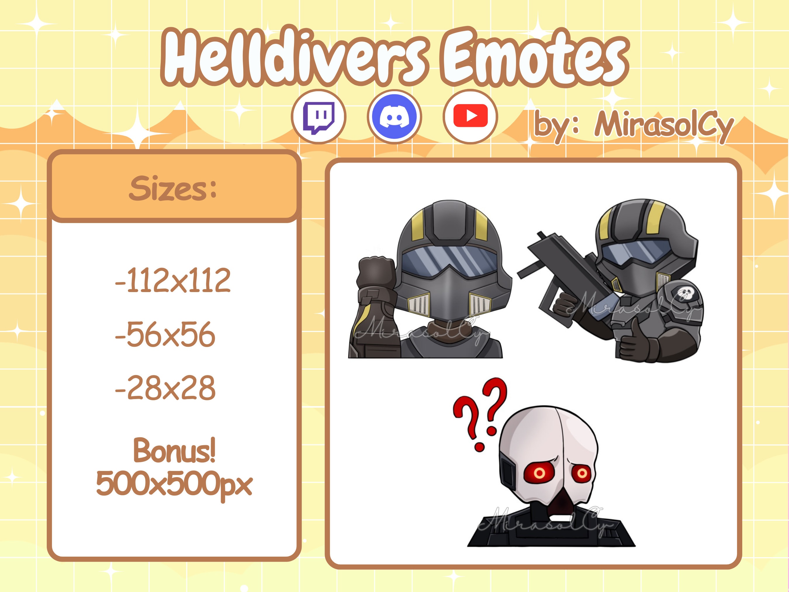 Helldivers 2 Twitch and Discord Emotes, Automaton, Helldiver Salute ...