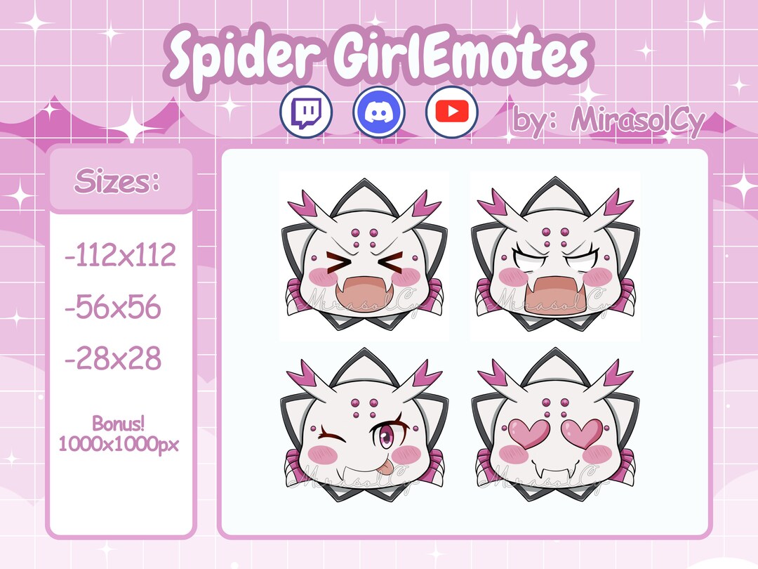Spider Girl Twitch Emotes, Kumoko Discord Emote, so I'm a Spider, so ...