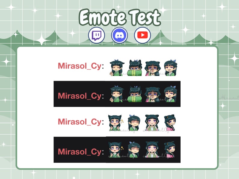 Mao Mao Emotes | the Apothecary Diaries Emote Pack | Kawaii Twitch ...