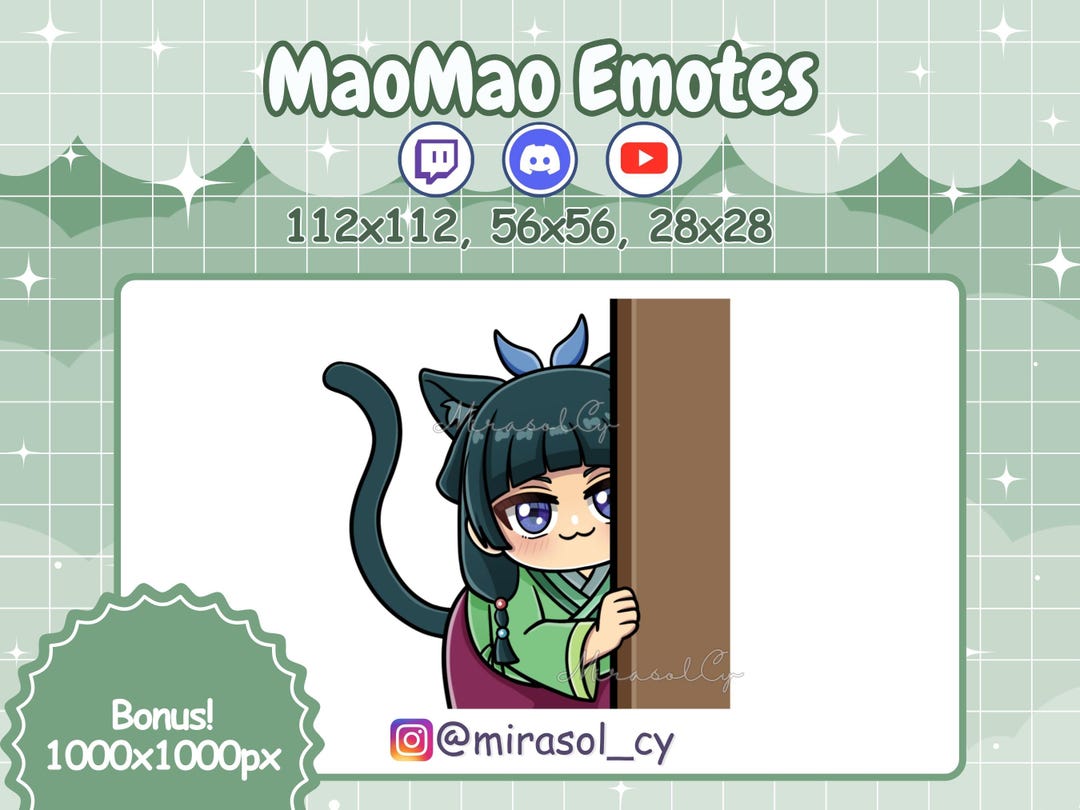 Mao Mao Hiding Emote, Hide Emotes, the Apothecary Diaries, Kusuriya No ...