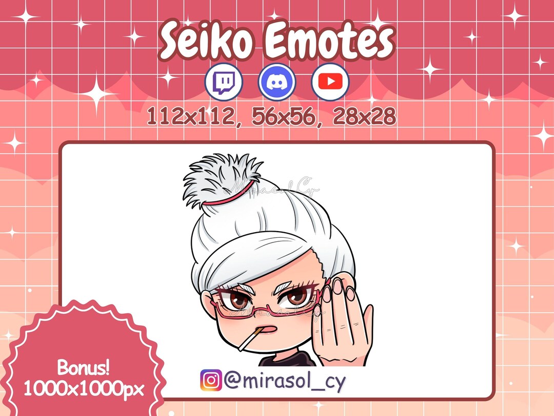 Seiko Ayase Emotes, Dandadan Twitch, Discord, Youtube Emotes, Fighting ...