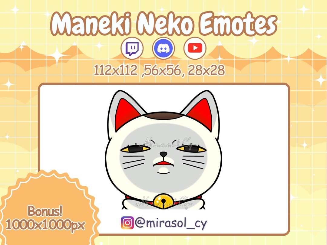 Angry Emotes, Maneki Neko Twitch, Discord, Youtube Emotes, Cat Emote ...