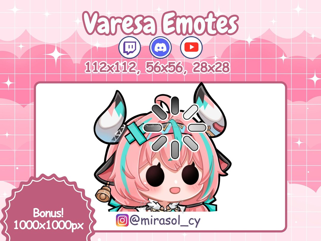 Varesa Emotes, Loading Emote, Cute Genshin Impact, Cow Bull Girl Natlan ...